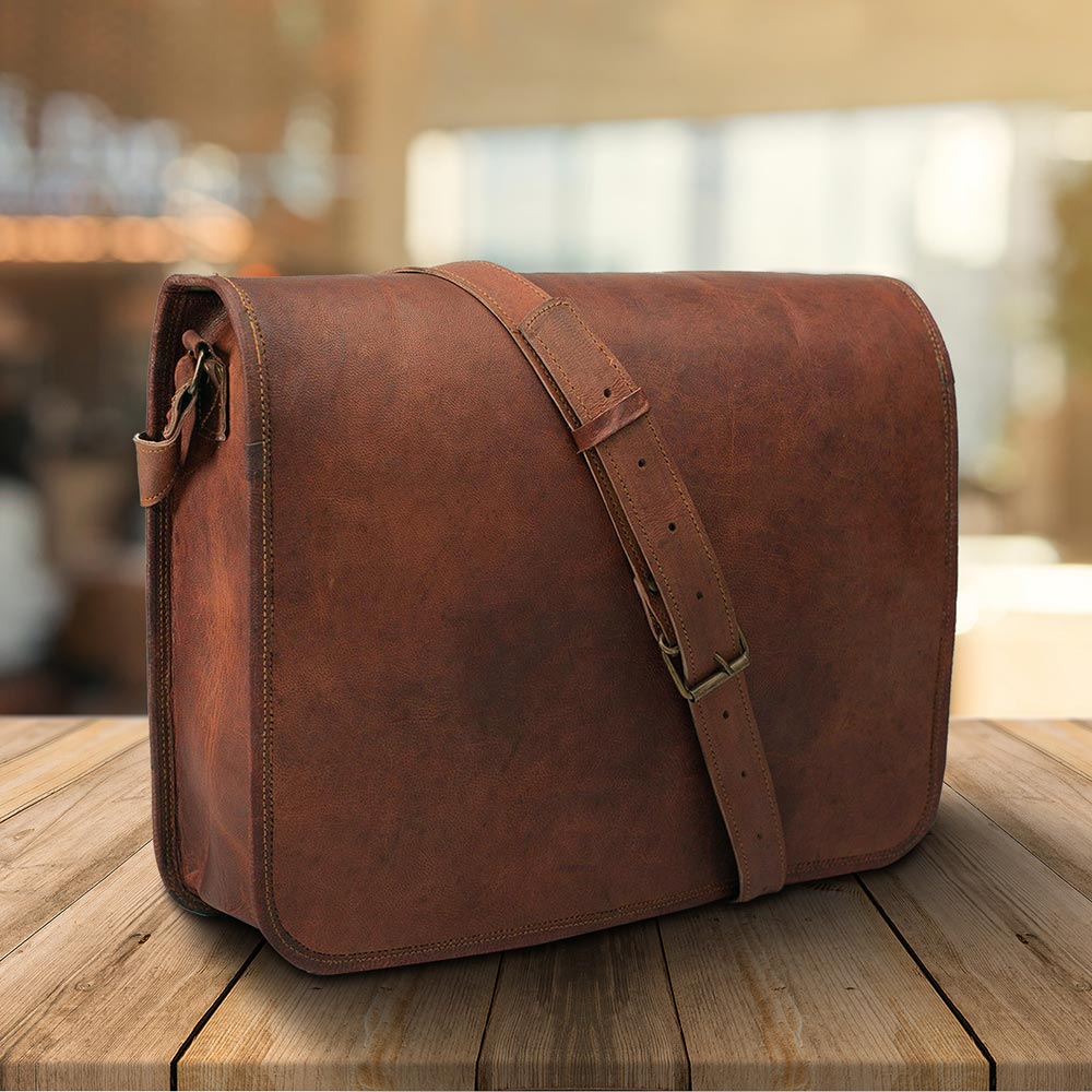 Buy Leather Messenger Bags For Men & Women Online In India | MaheTri