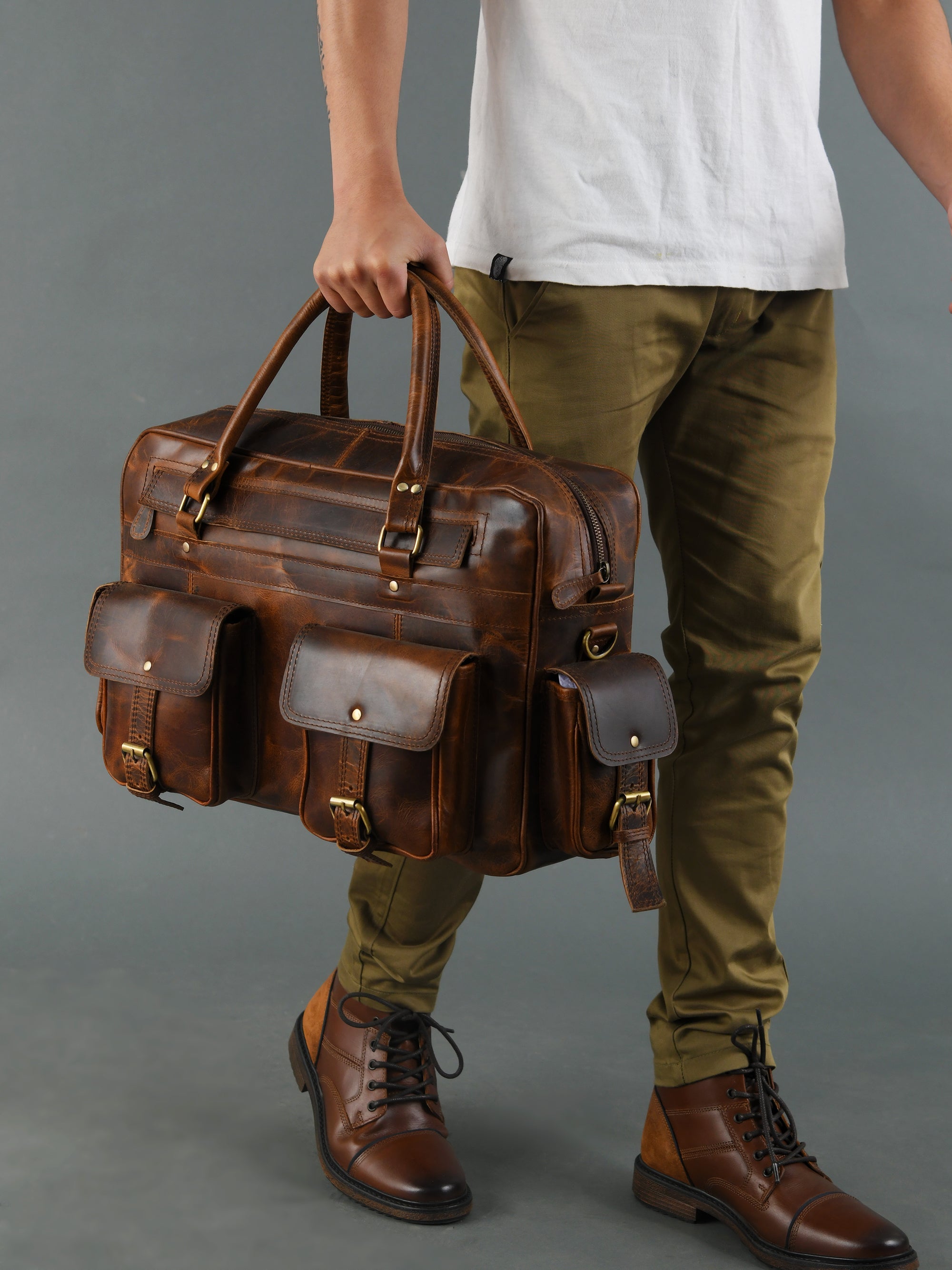 Arthur Leather Travel Briefcase – Elegant & Durable Business Travel ...