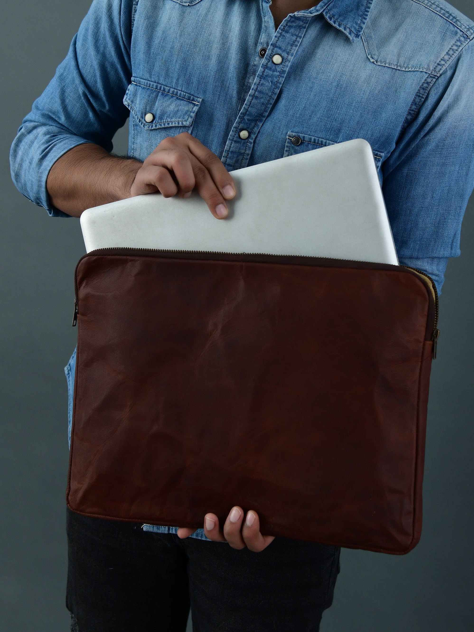 Shop Leather Laptop Sleeves Covers Online In India — MaheTri
