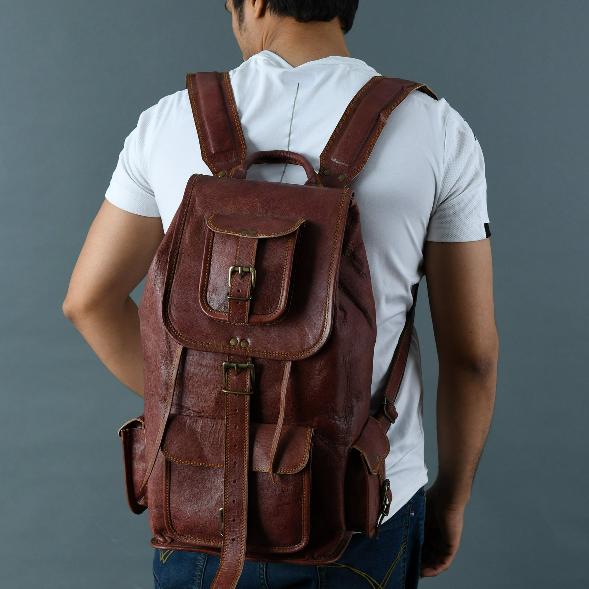 Buy Leather Backpacks Online In India At Best Price | MaheTri