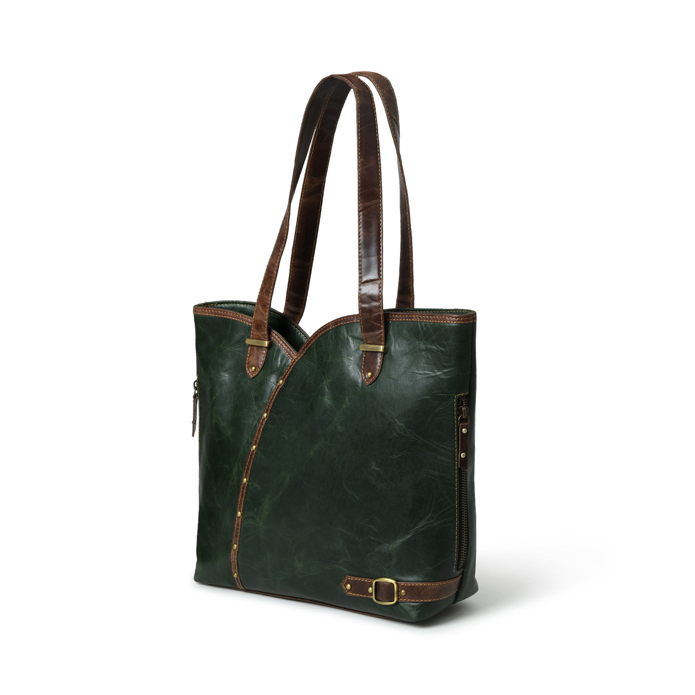 The Riley Handbag – Elegant Green Leather Purse for Everyday Style ...