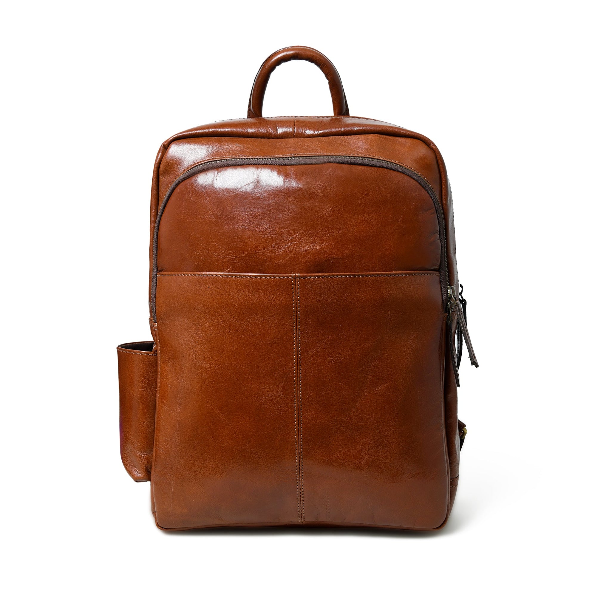 Luxury Italian Leather Backpack, Tan — MaheTri