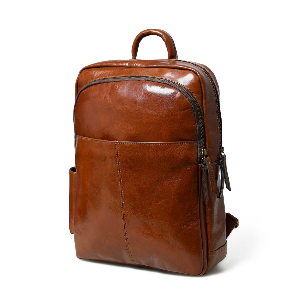 Luxury Italian Leather Backpack, Tan — MaheTri