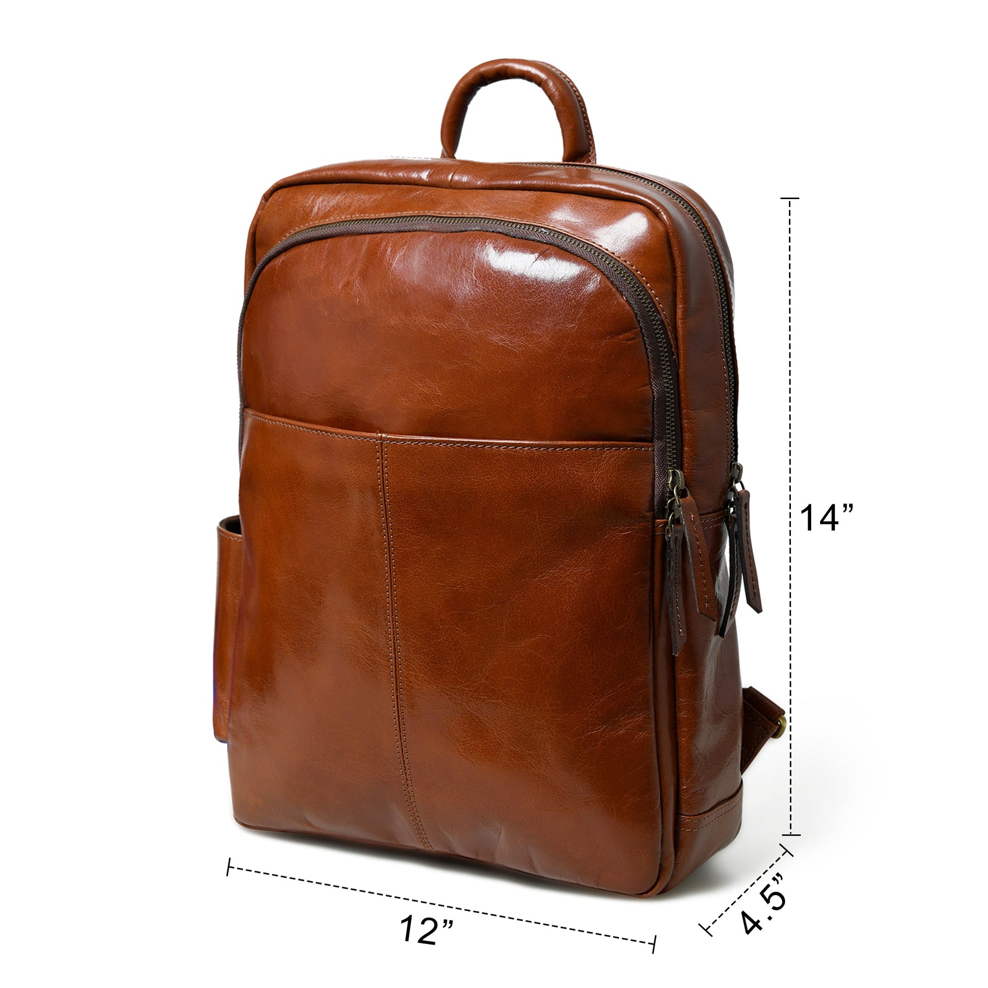 Luxury Italian Leather Backpack, Tan — MaheTri