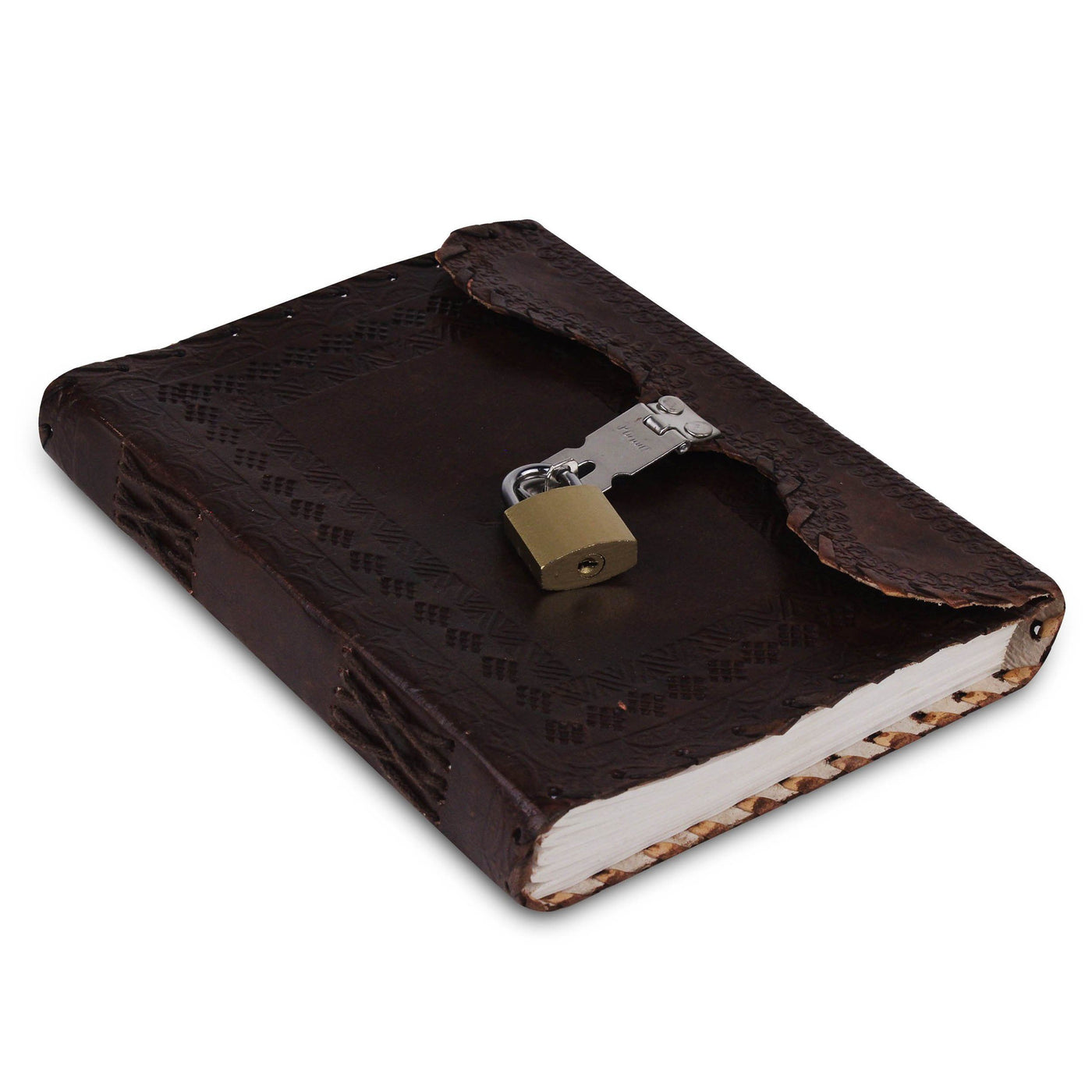 Vintage Handmade Leather Lock Diary | Antique Leather Journal | MaheTri